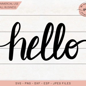 Hello SVG, Hello Cut File, Handlettered, Cricut, Silhouette, Svg File ...