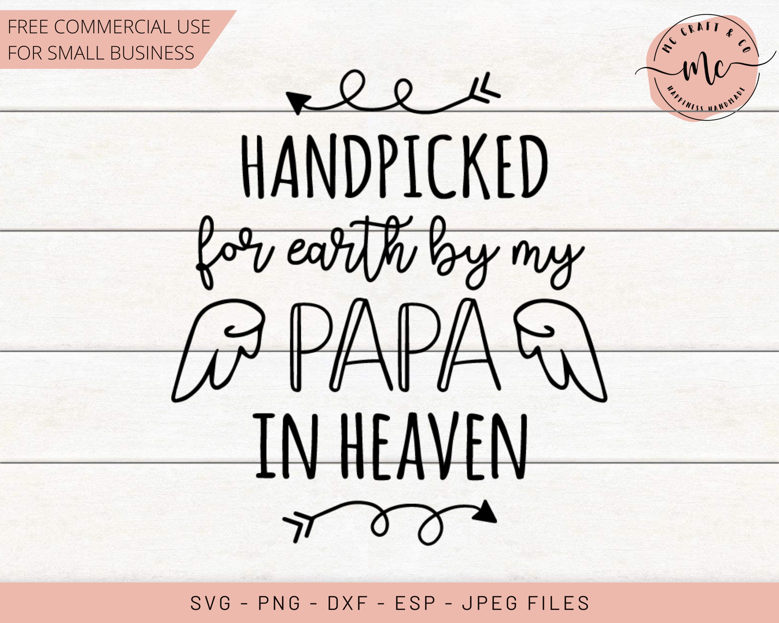 Hand Picked for Earth Svg Heaven Svg Papa Handpicked for - Etsy UK