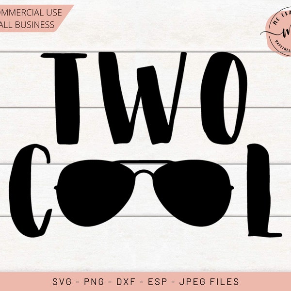 Two Cool Svg Birthday - Etsy