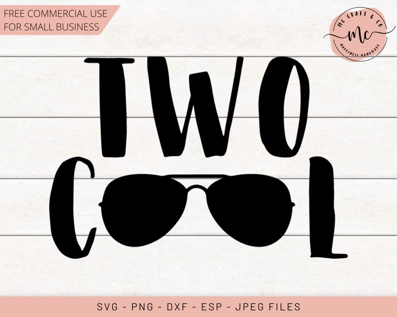 Two Cool Svg 2 Birthday Second Birthday Two Years Old - Etsy