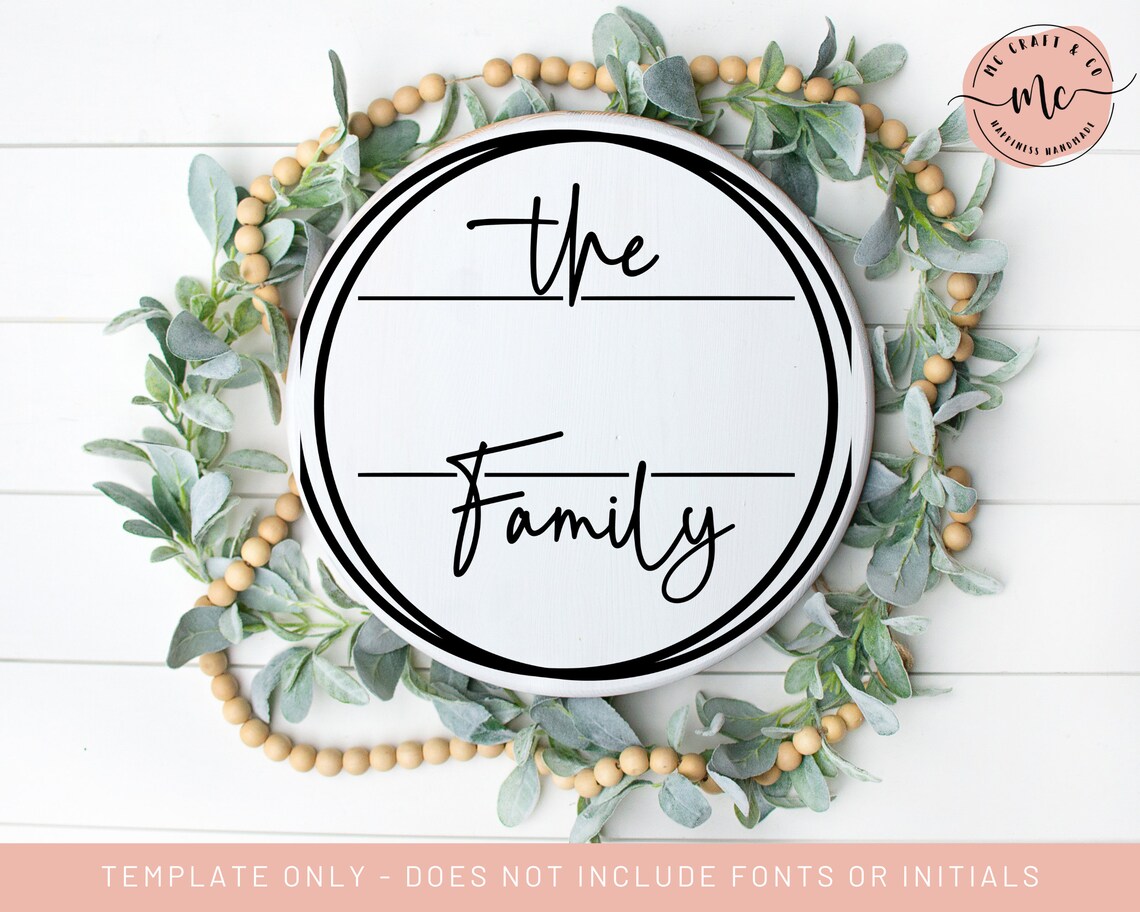 Family Name SVG Last Name SVG Family Name Sign Monogram - Etsy