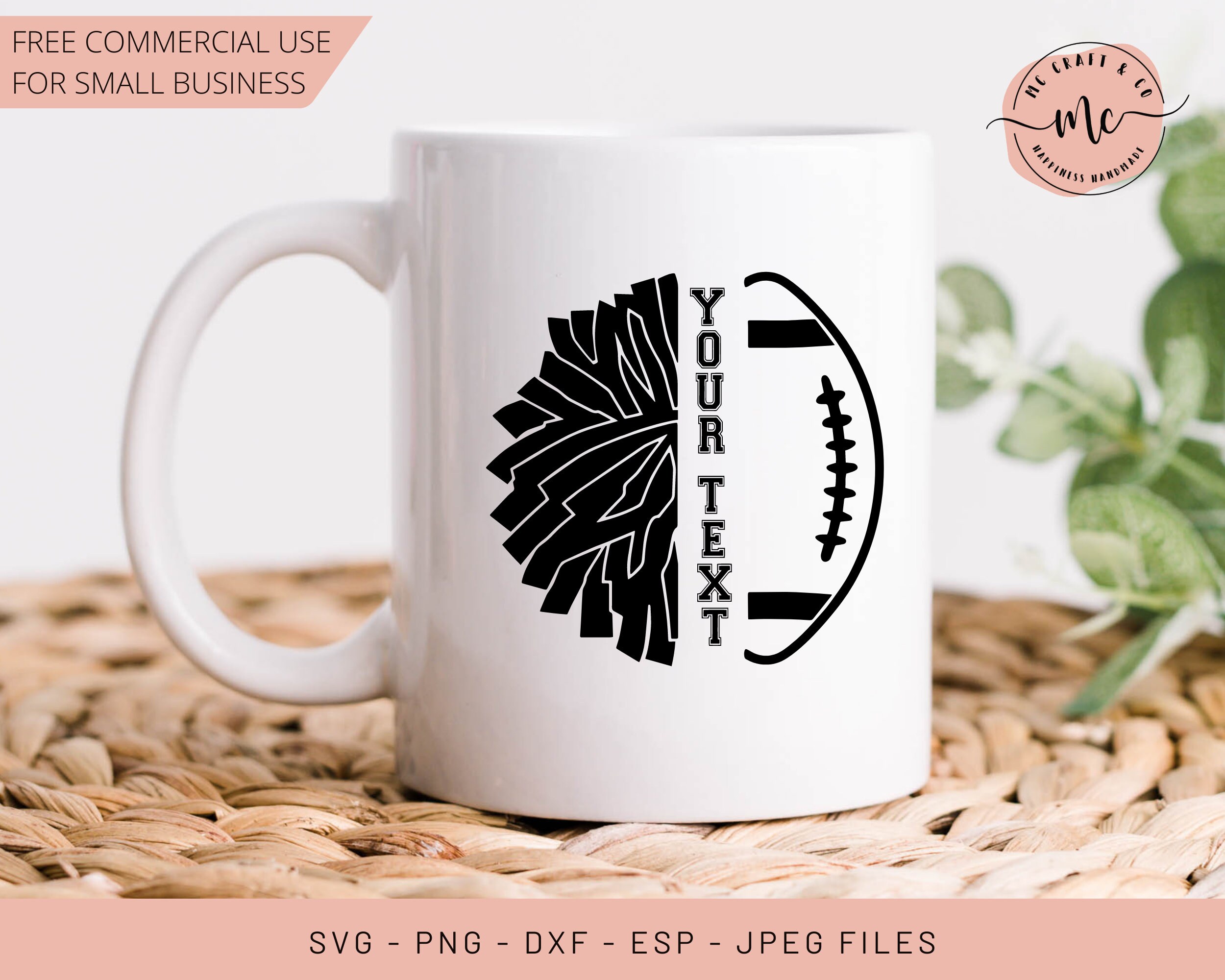 Cheer SVG Football SVG Pom Poms Cheer Football Cheerleader - Etsy Canada