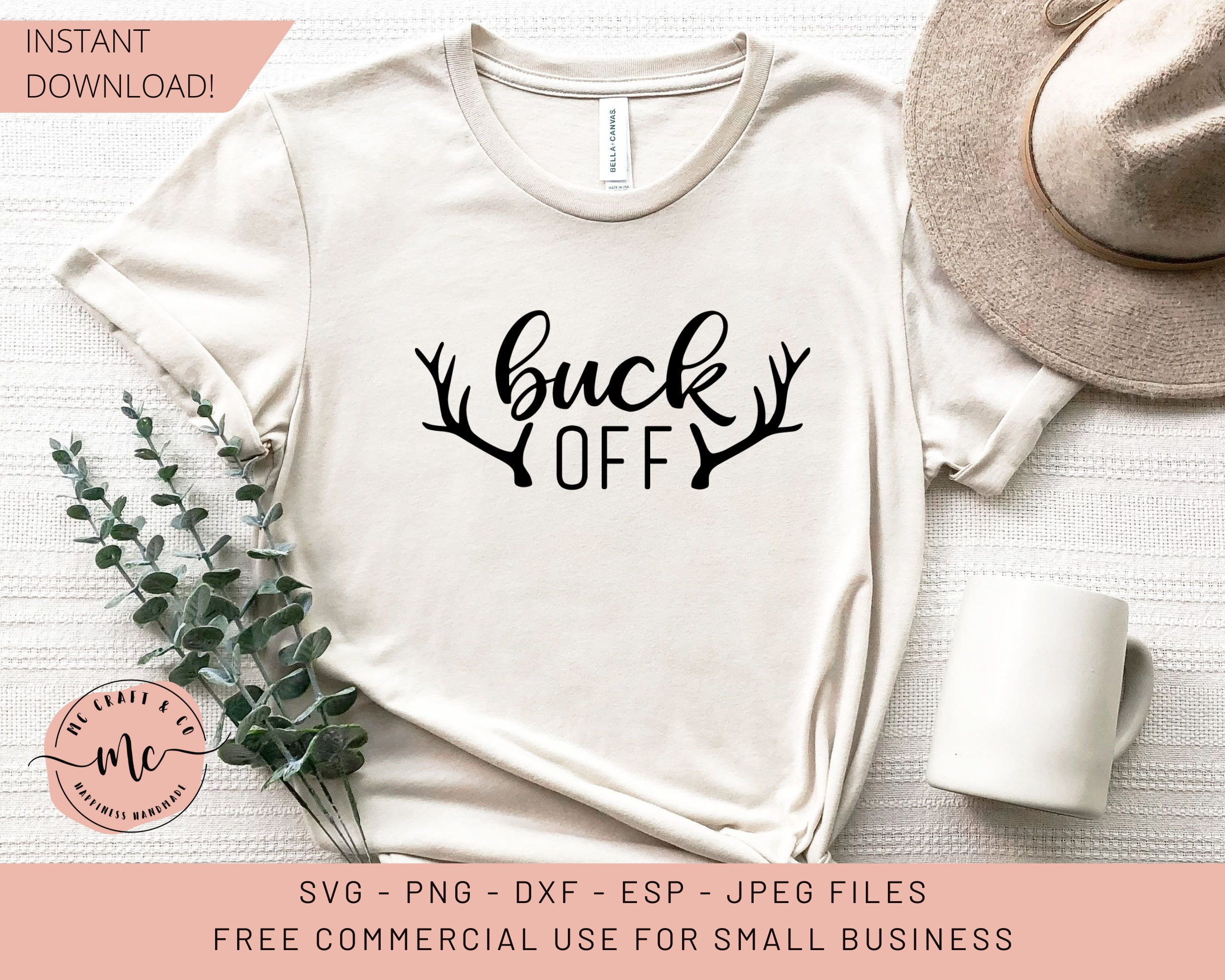 Buck off Svg Antlers Svg Christmas Svg Stag Svg Deer Svg - Etsy