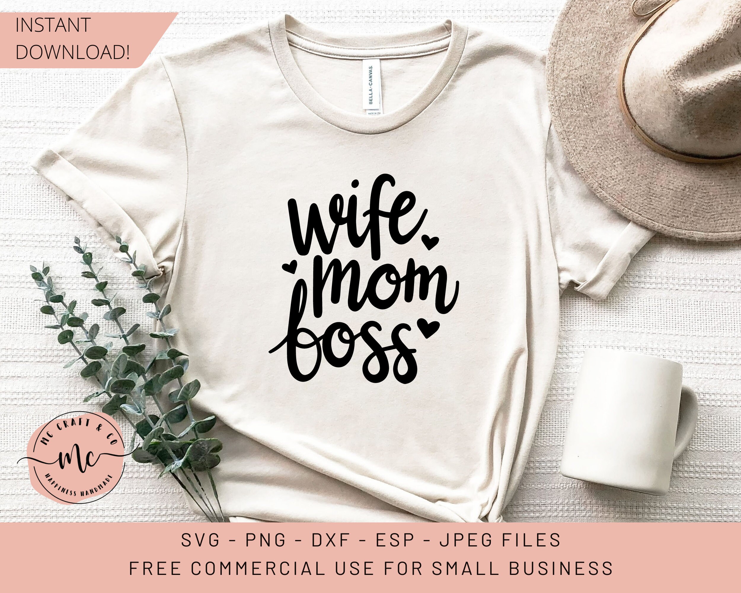 Wife Mom Boss Svg Wife Mom Boss Dxf Mom Life Mom Svg Etsy