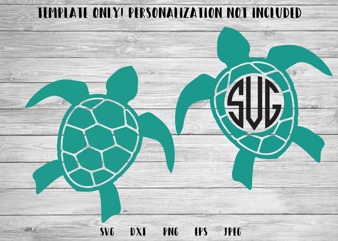 Turtle Monogram Svg Sea Turtle Svg File Sea Life Svgturtle Etsy | My ...