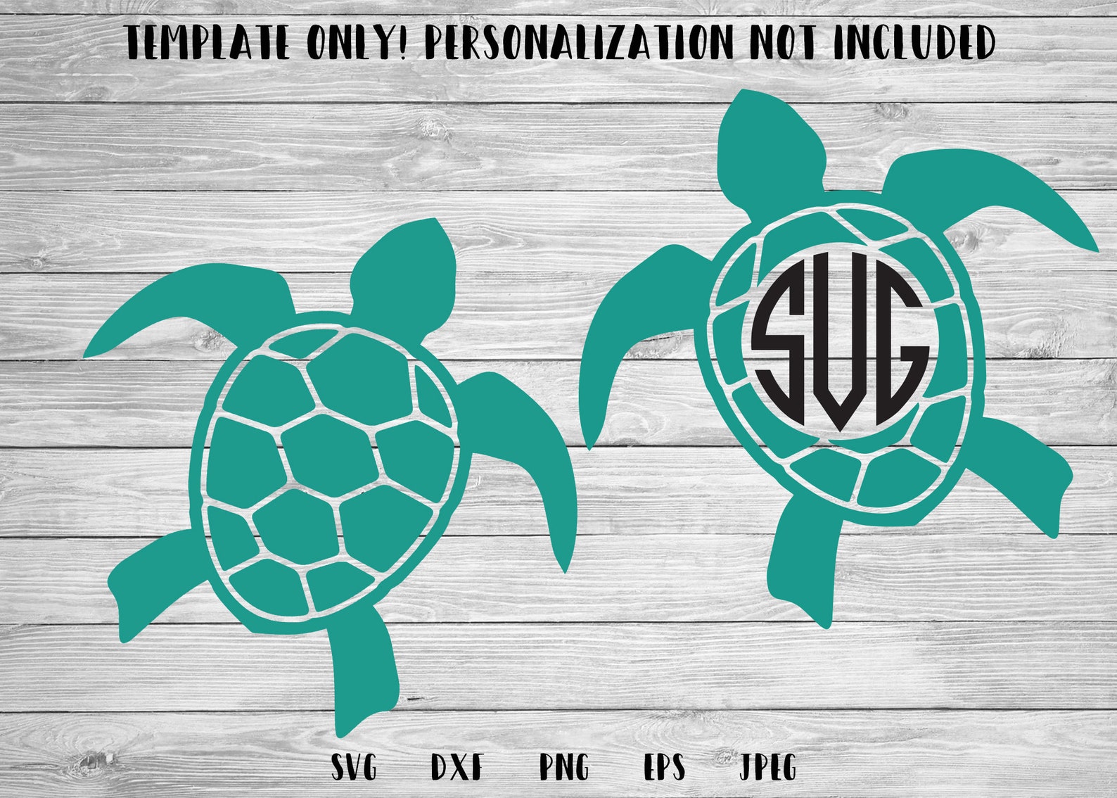 Sea Turtle Svg Sea Turtle Monogram SVG Files Svg Eps - Etsy