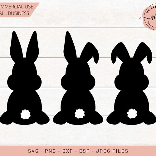 Bunny Rabbit SVG Easter Rabbit Silhouette Cut File Easter | Etsy
