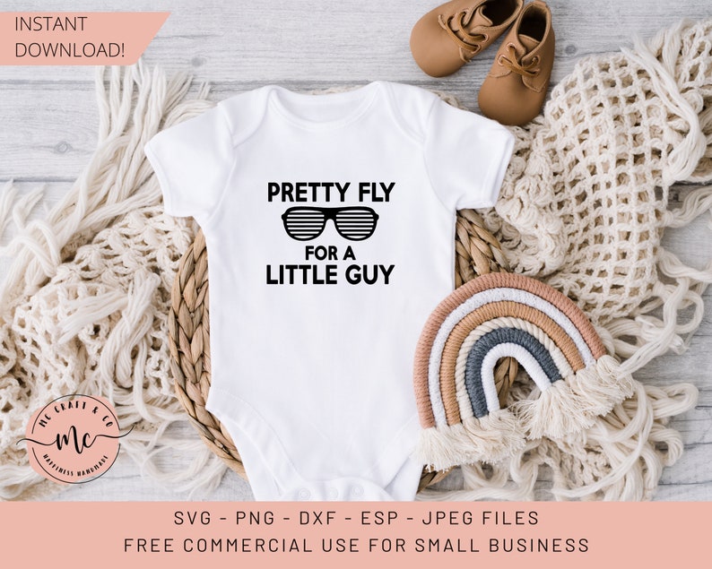 Pretty Fly for a Little Guy Svg, Aviator Svg, Baby Svg, Boy Svg, Baby ...