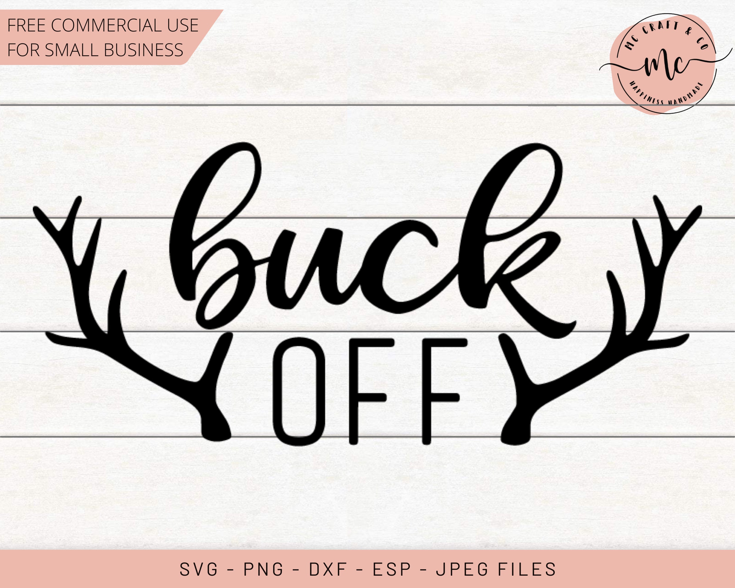 Buck off Svg Antlers Svg Christmas Svg Stag Svg Deer Svg - Etsy