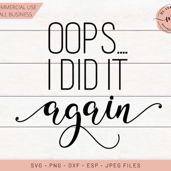 Oops I Did It Again - Etsy