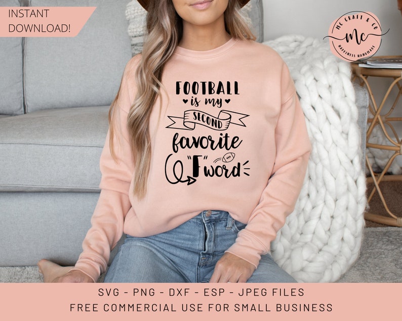 Football is My Second Favorite F Word Super Bowl Football | Etsy