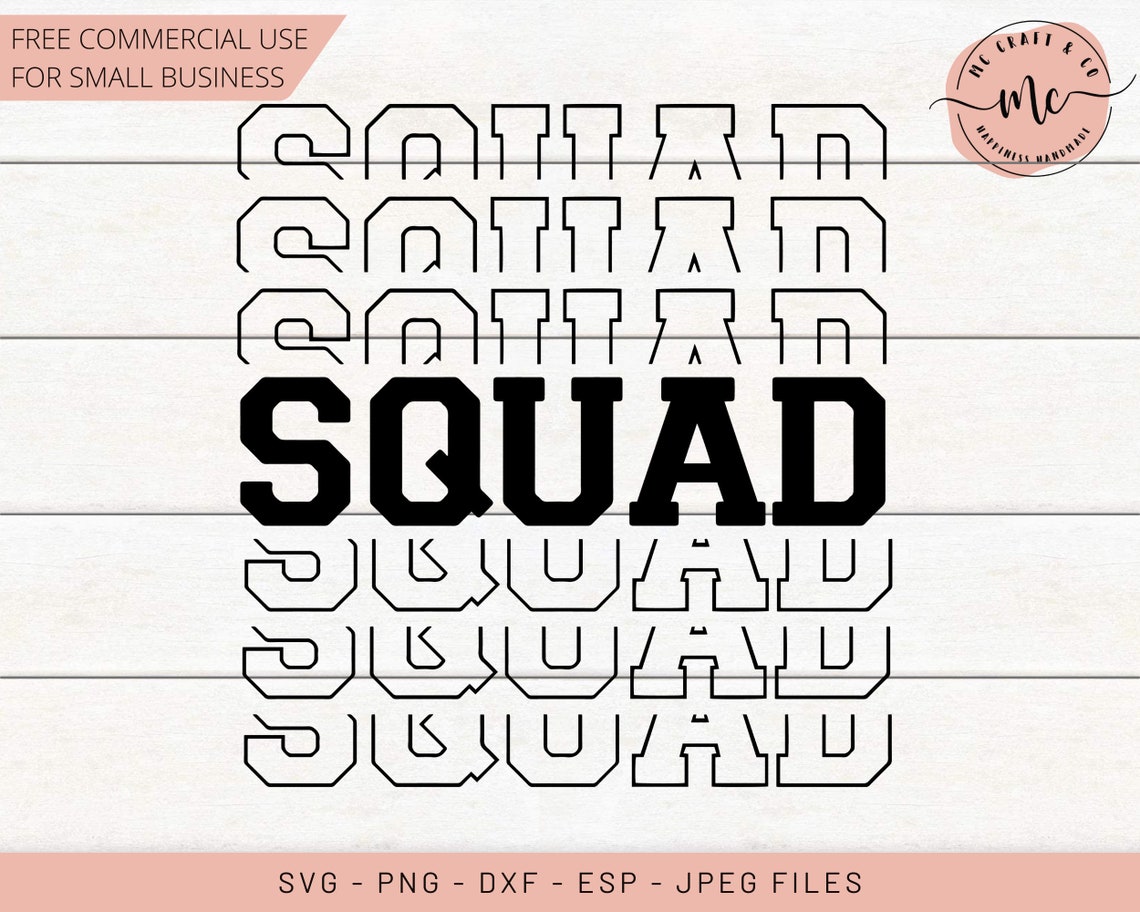 SQUAD // Svg // Girl Squad // Cheer Squad // Eps, Jpg, Cricut ...