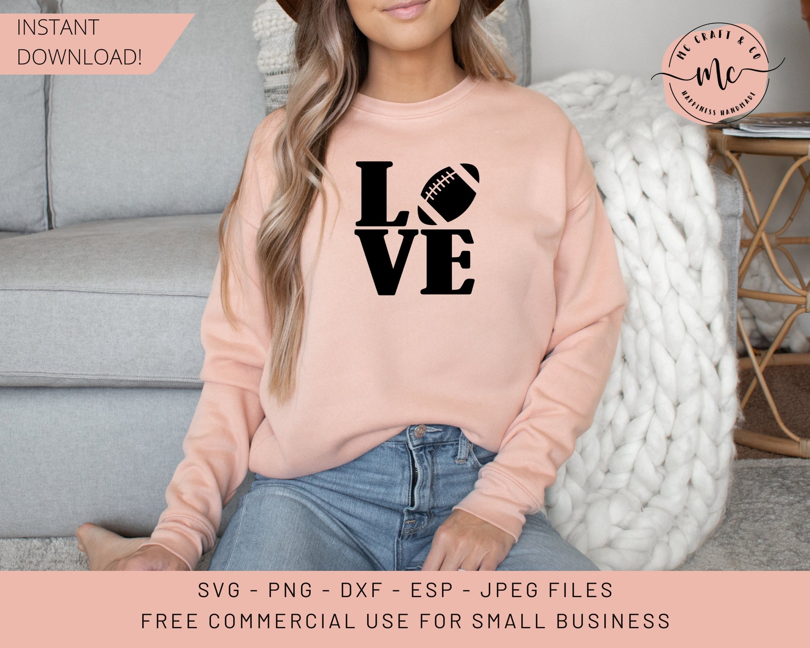 Football Love Svg Love Svg Football SVG Football Mom | Etsy