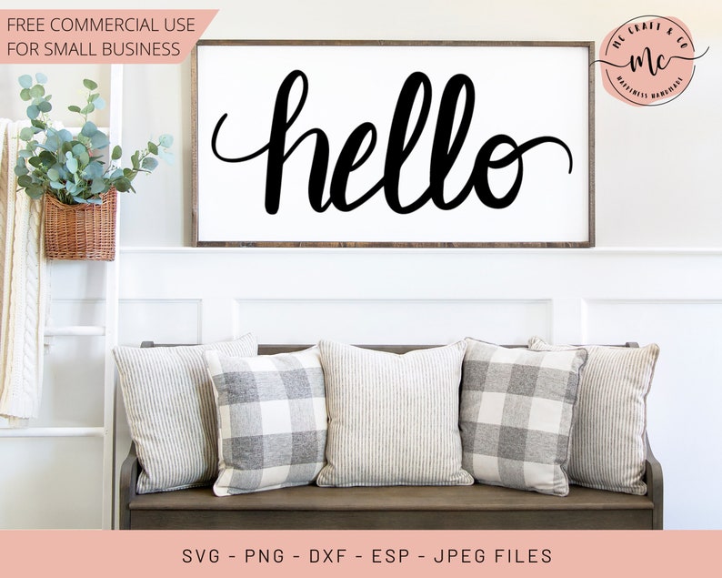 Hello SVG Hello Cut File Handlettered Cricut Silhouette - Etsy