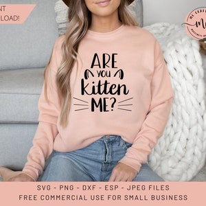 Are You Kitten Me Svg, Cat Svg, Kitten Svg, Cat T-shirt Svg, Cat Lover ...