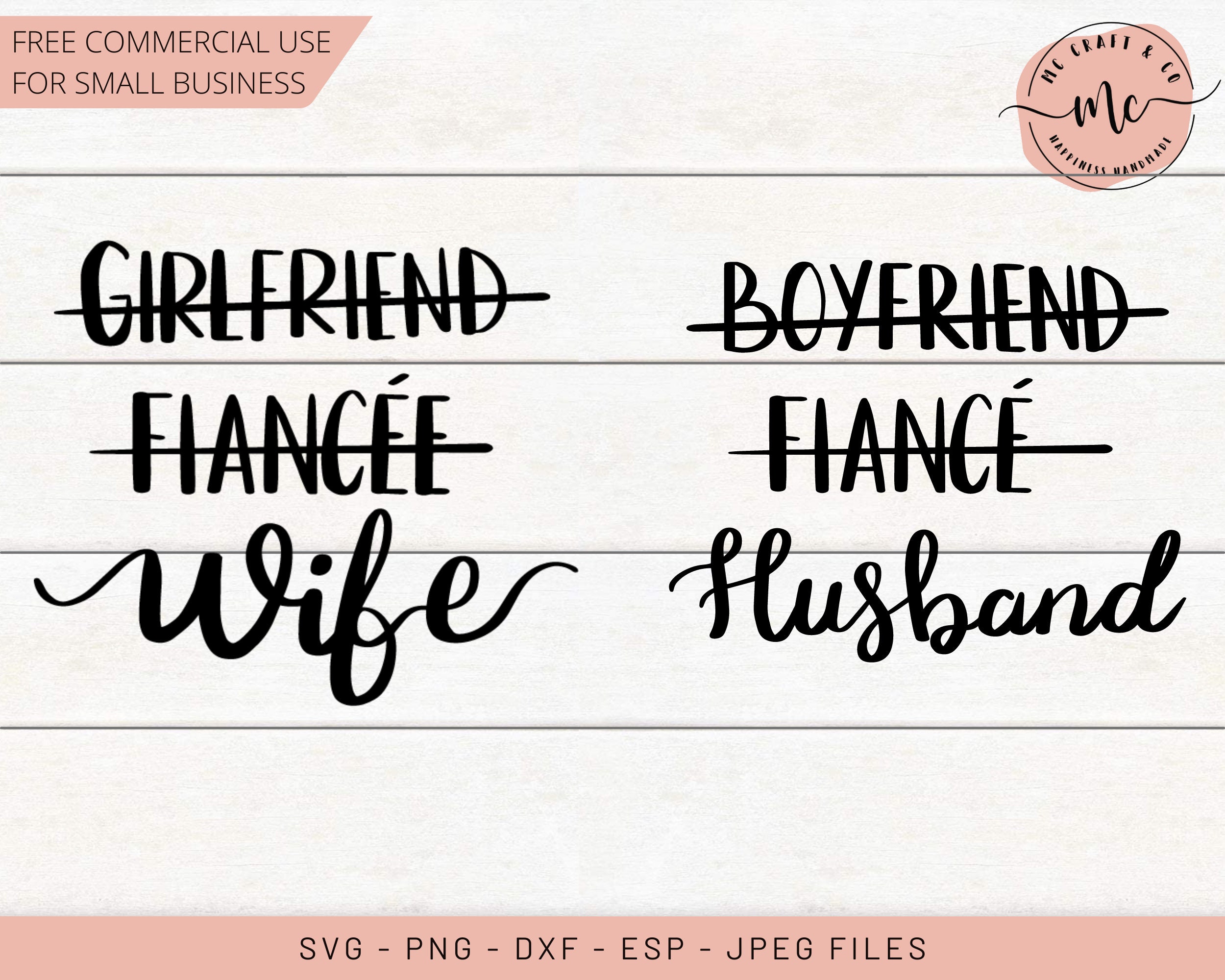 Bundle Girlfriend Fiancee Wife Svg Boyfriend Fiance Husband - Etsy