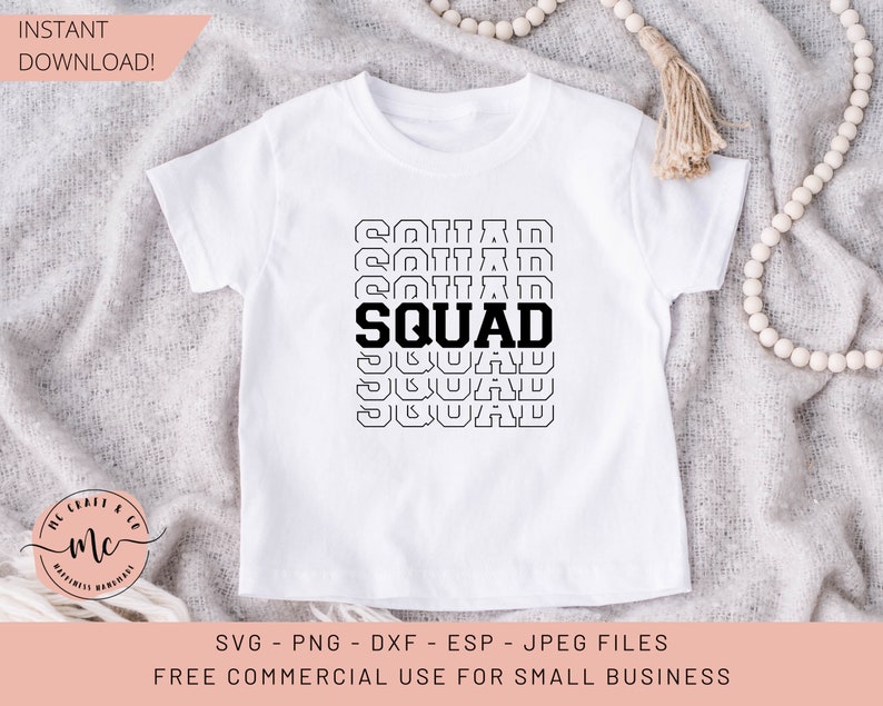 SQUAD // Svg // Girl Squad // Cheer Squad // Eps Jpg Cricut | Etsy