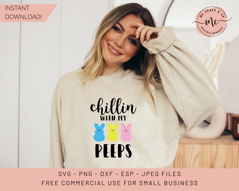 Chillin With My Peeps SVG Chilling Easter Cut File Easter - Etsy