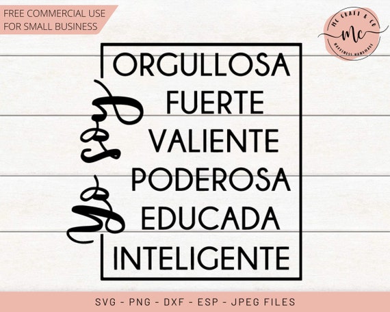 YO SOY Svg Feminista Latina Yo Soy Fuerte Poderosa - Etsy