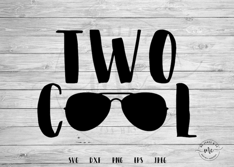 Two Cool svg 2 Birthday Second Birthday Two Years Old | Etsy