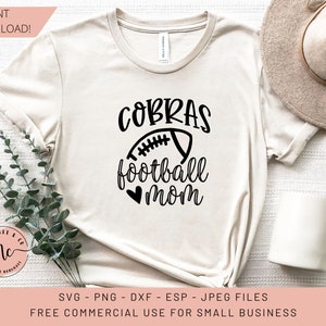 Cobras, Cobras Football, Football SVG, Football Mom, Football Season ...
