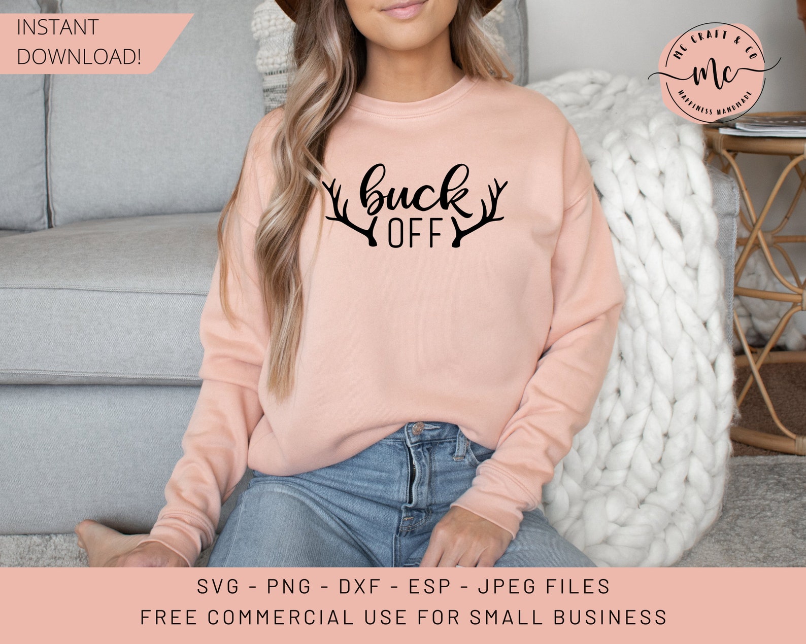 Buck off Svg Antlers Svg Christmas Svg Stag Svg Deer Svg - Etsy