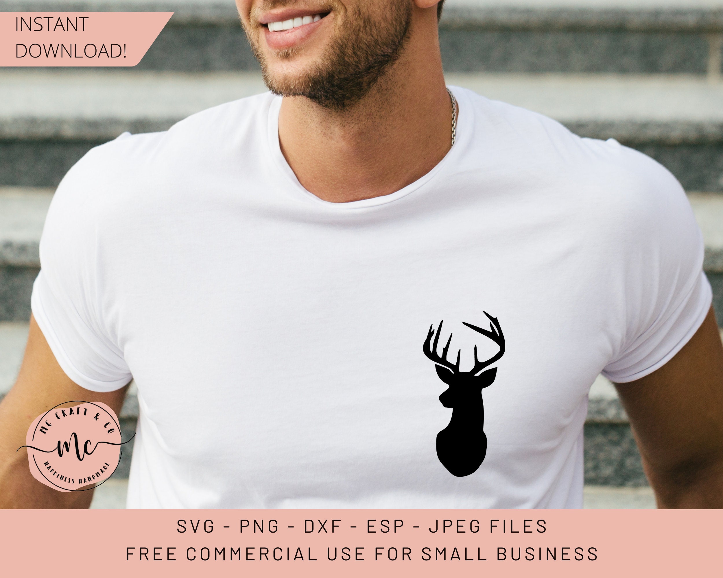 Stag Svg Deer Svg Stag Cutting File Deer Cutting File - Etsy UK