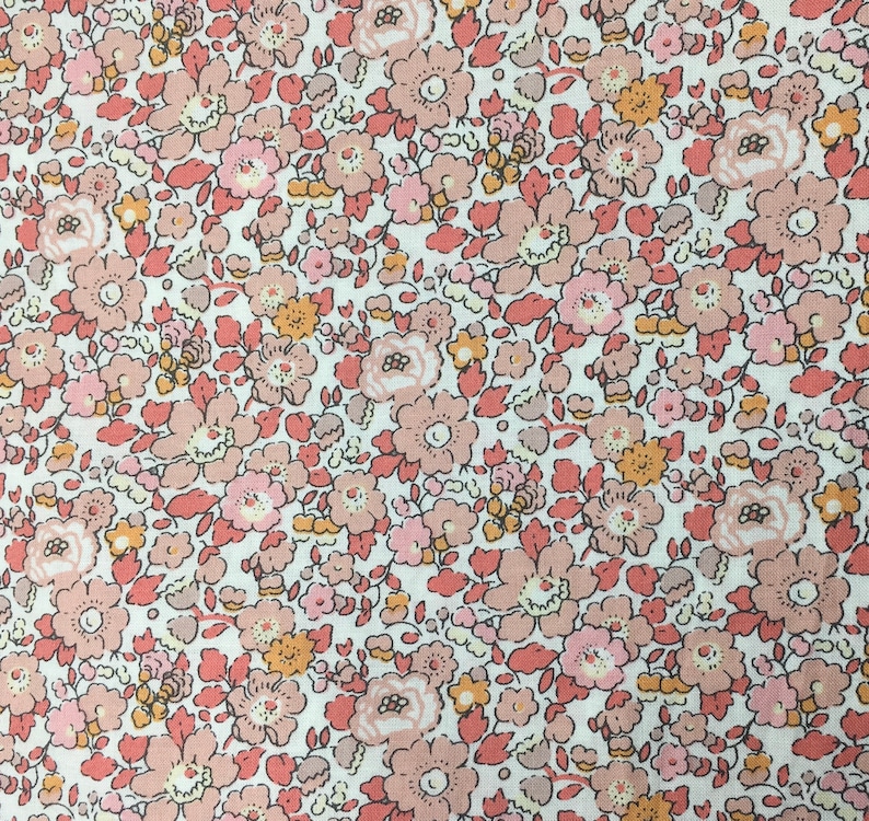 Tissu liberty of London motif Betsy Ann exclusif Peche - Etsy France