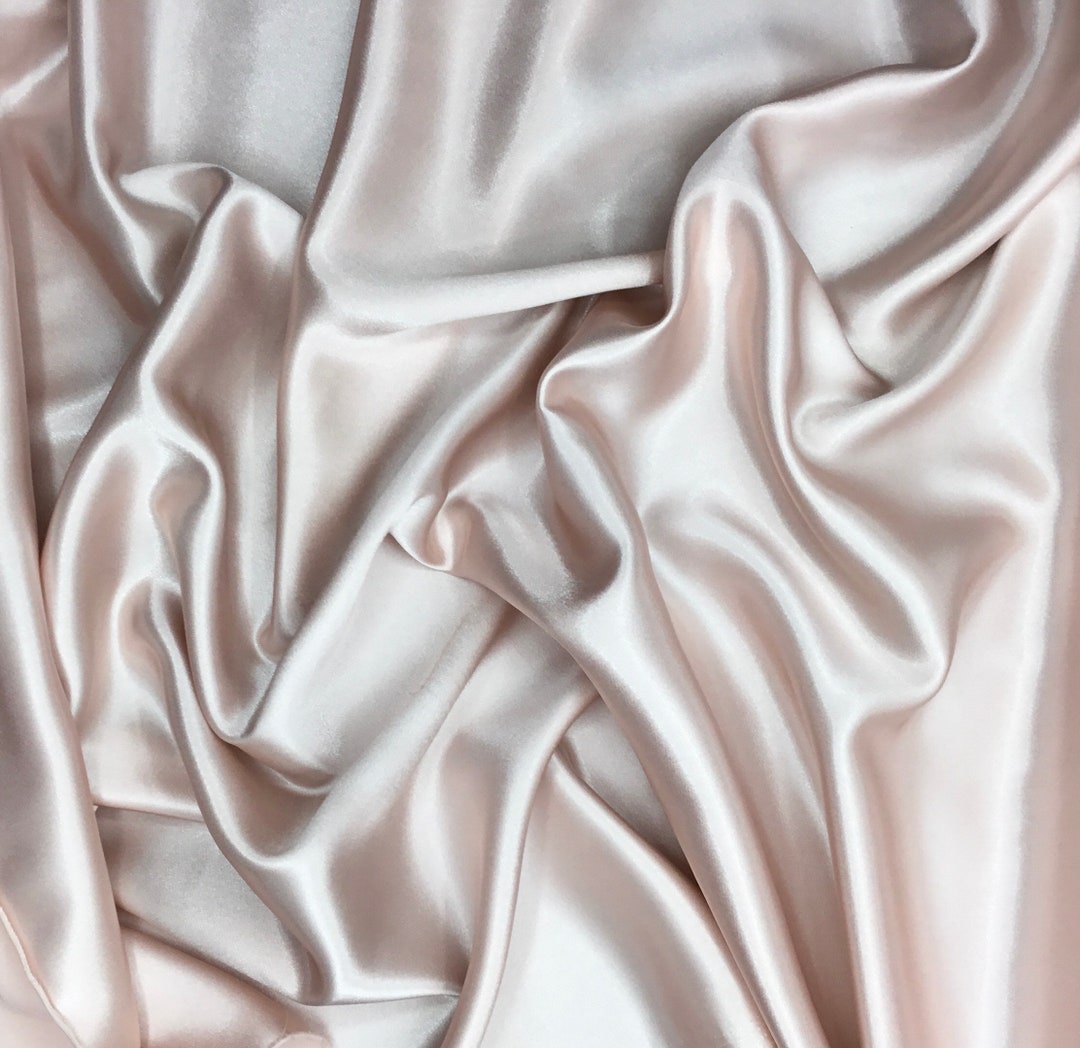 Powder Pink Col33. High Quality Silky Satin, Very Close to Genuine Silk ...
