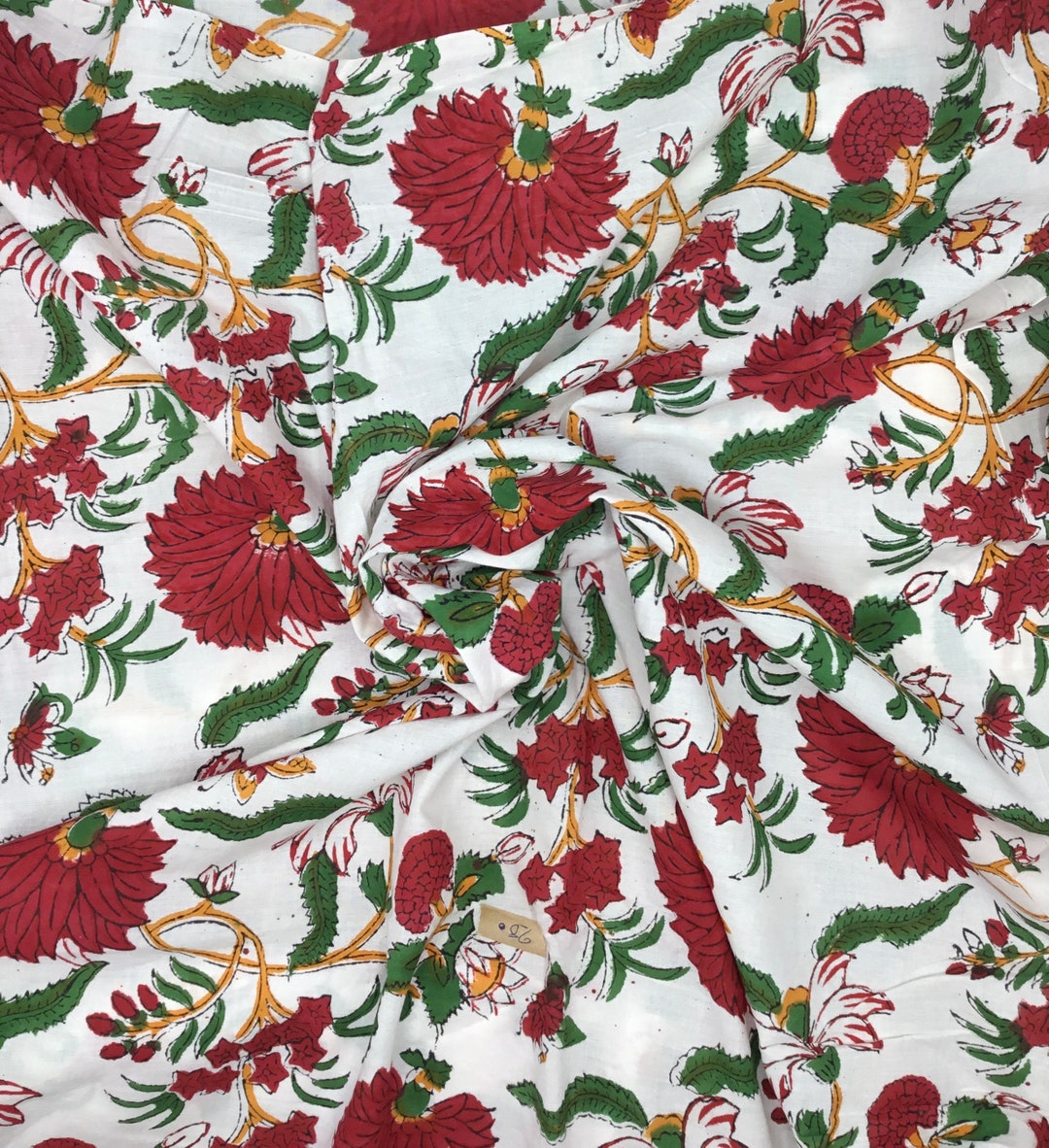 Indian Block Printed Cotton Muslin, Hand Made. Botdeaux Jaipur - Etsy