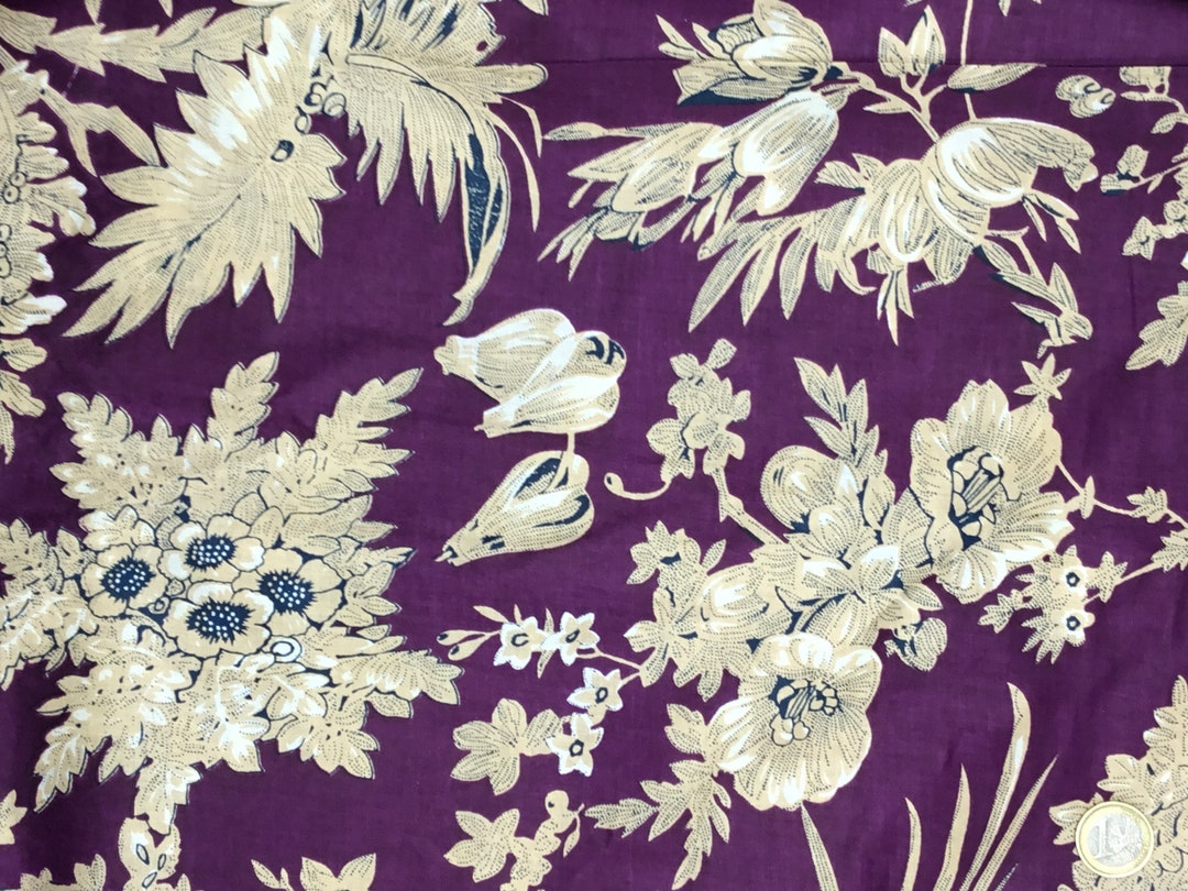 Indian Block Printed Cotton Muslin, Hand Made. Purple Block Print - Etsy