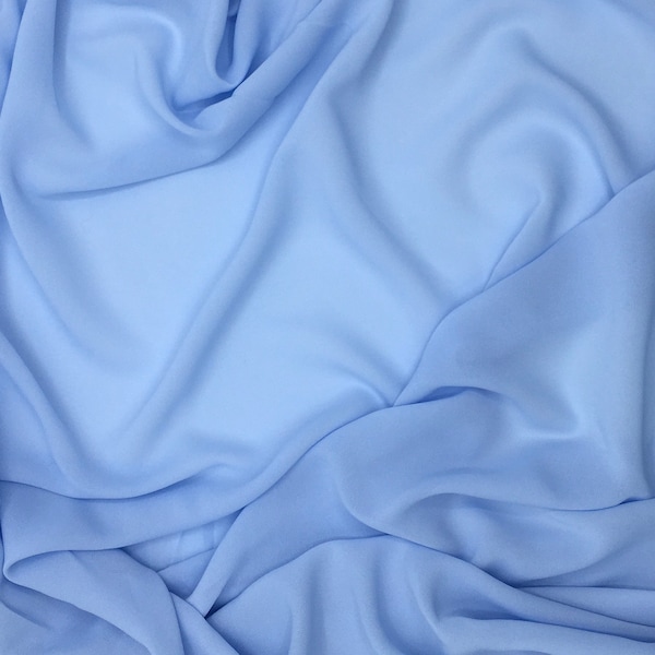 Blue Chiffon Fabric - Etsy