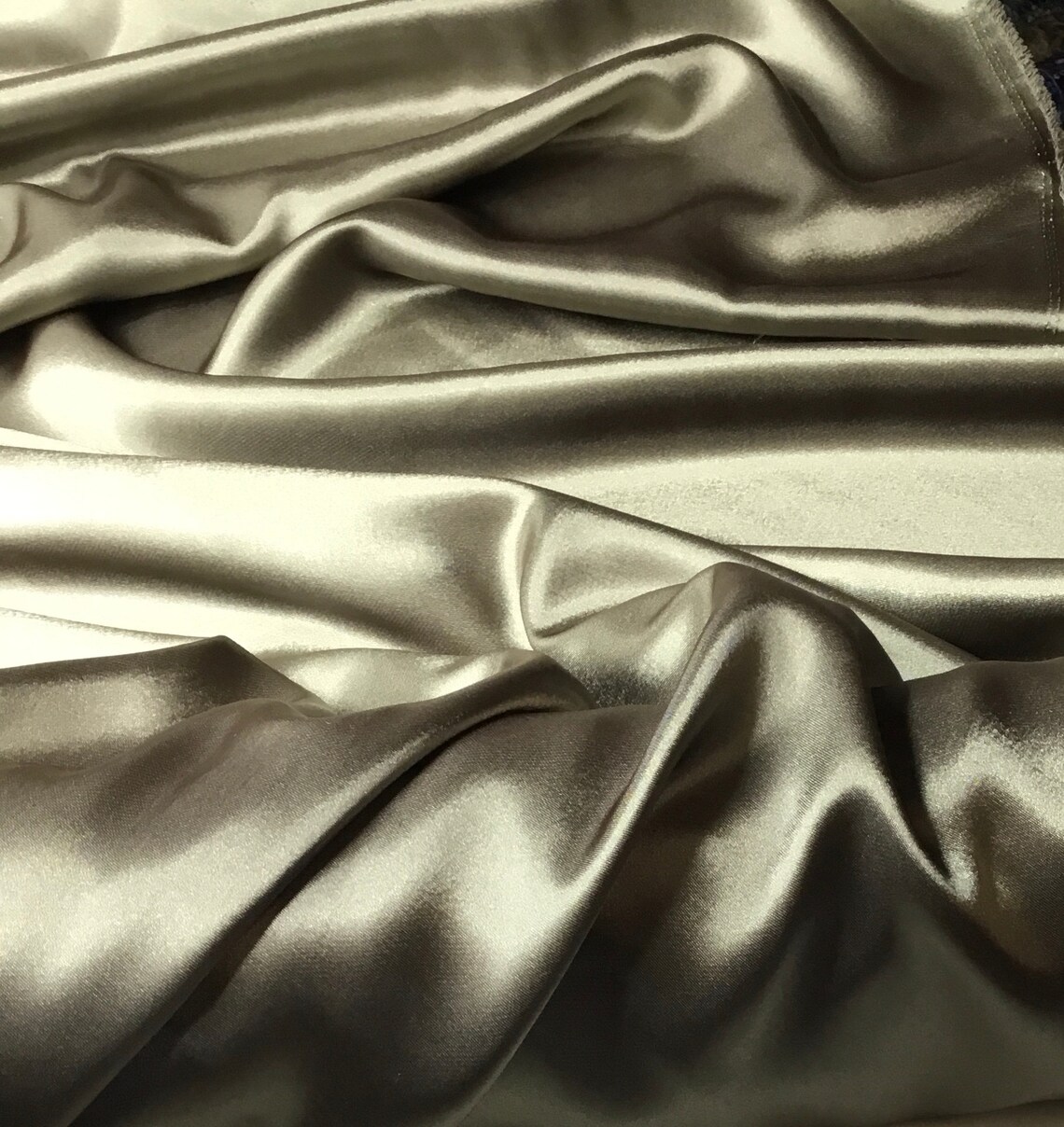High Quality Silky Satin Back Crepe, Dark Olive Green Nr30, Close to ...