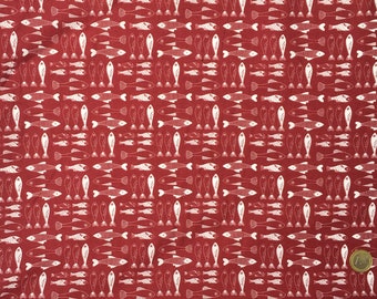 Goldfishy Eyeing Apparel Fabric Red Fish by Amy_maccready Animal Sea ...