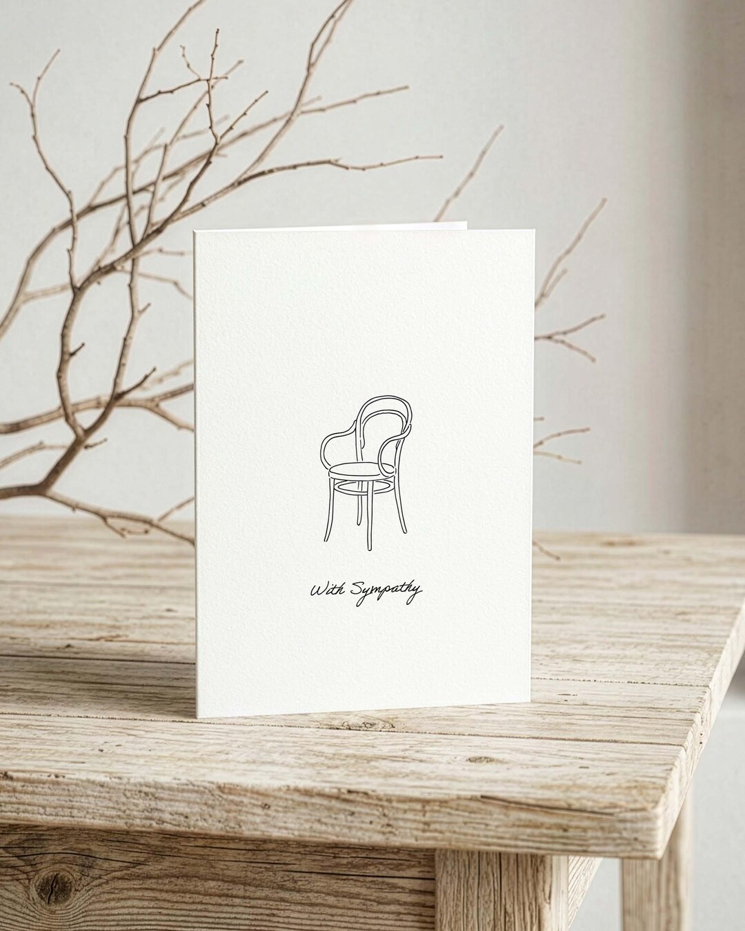 Sympathy Card - Printable With Sympathy - Minimalist Condolence - Etsy