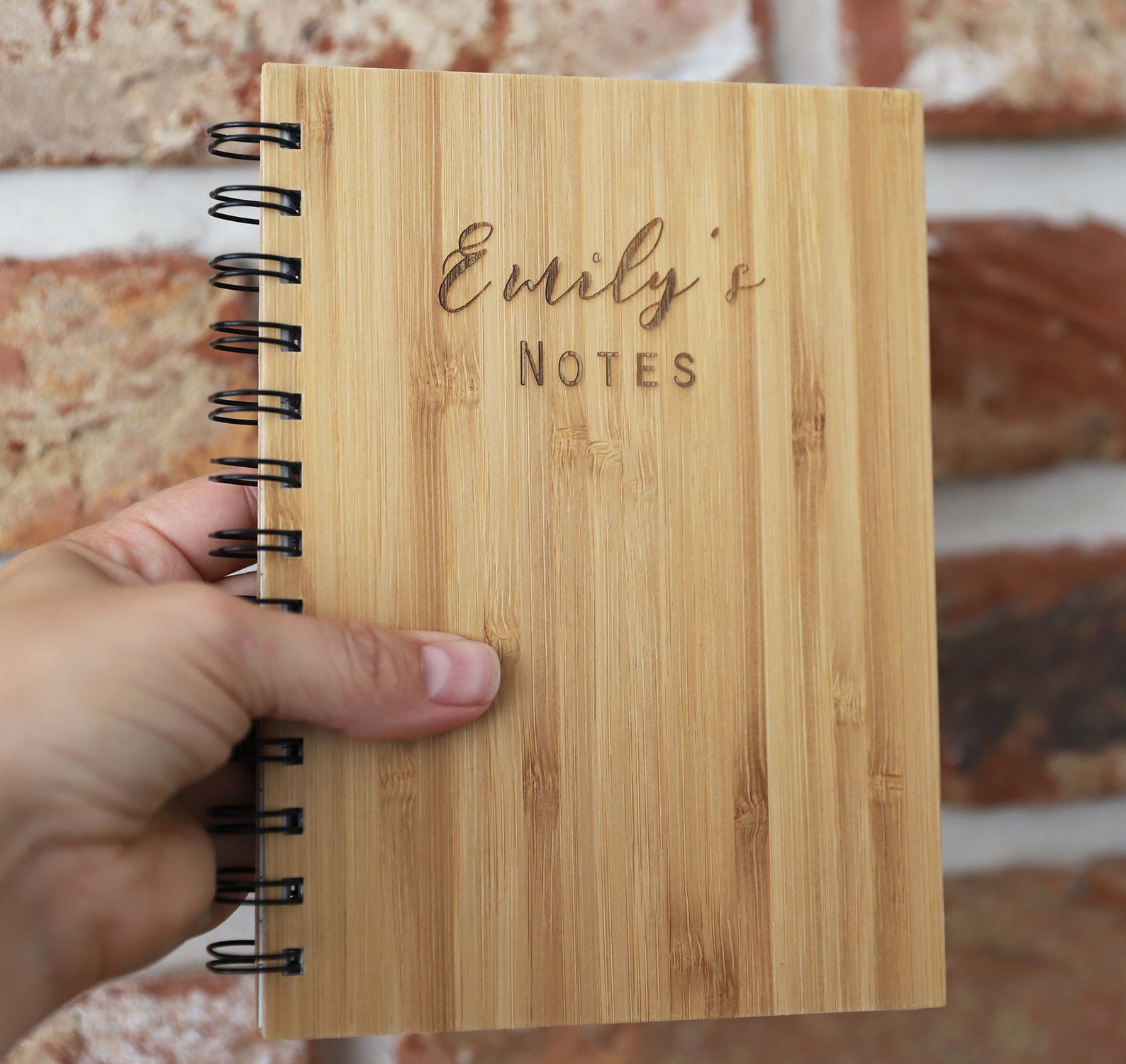 Wooden Notebook Personalised Bamboo Notebook Teacher Gift - Etsy UK