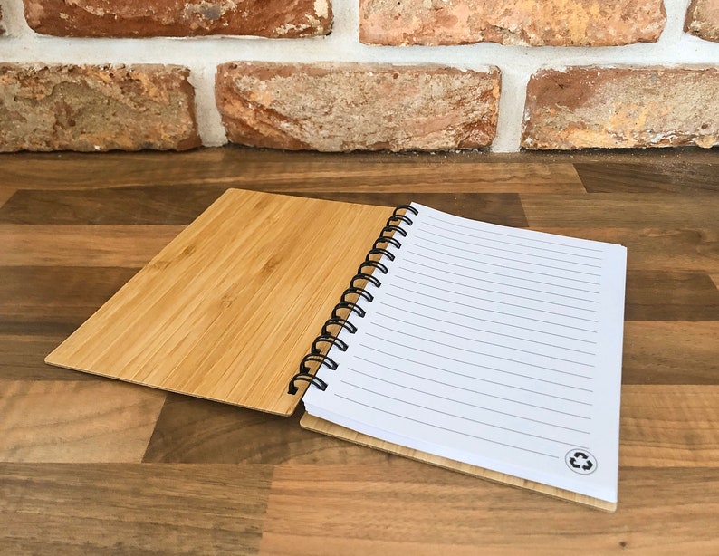 Wooden Notebook Personalised Bamboo Notebook Teacher Gift - Etsy UK