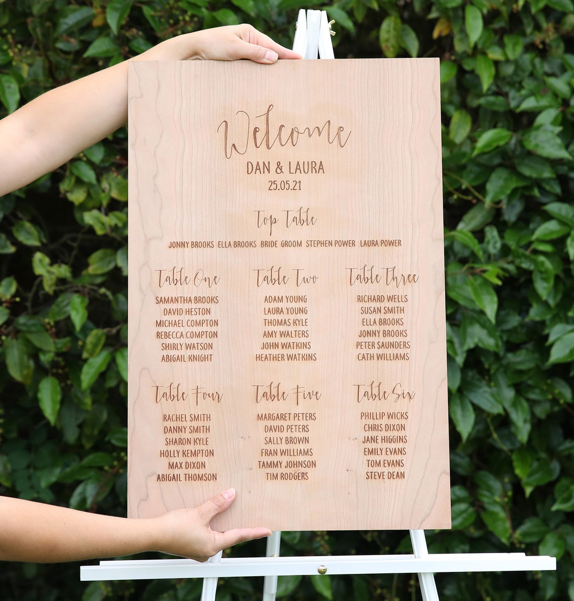 Wooden Table Plan Wooden Seating Plan Wedding Table Plan | Etsy