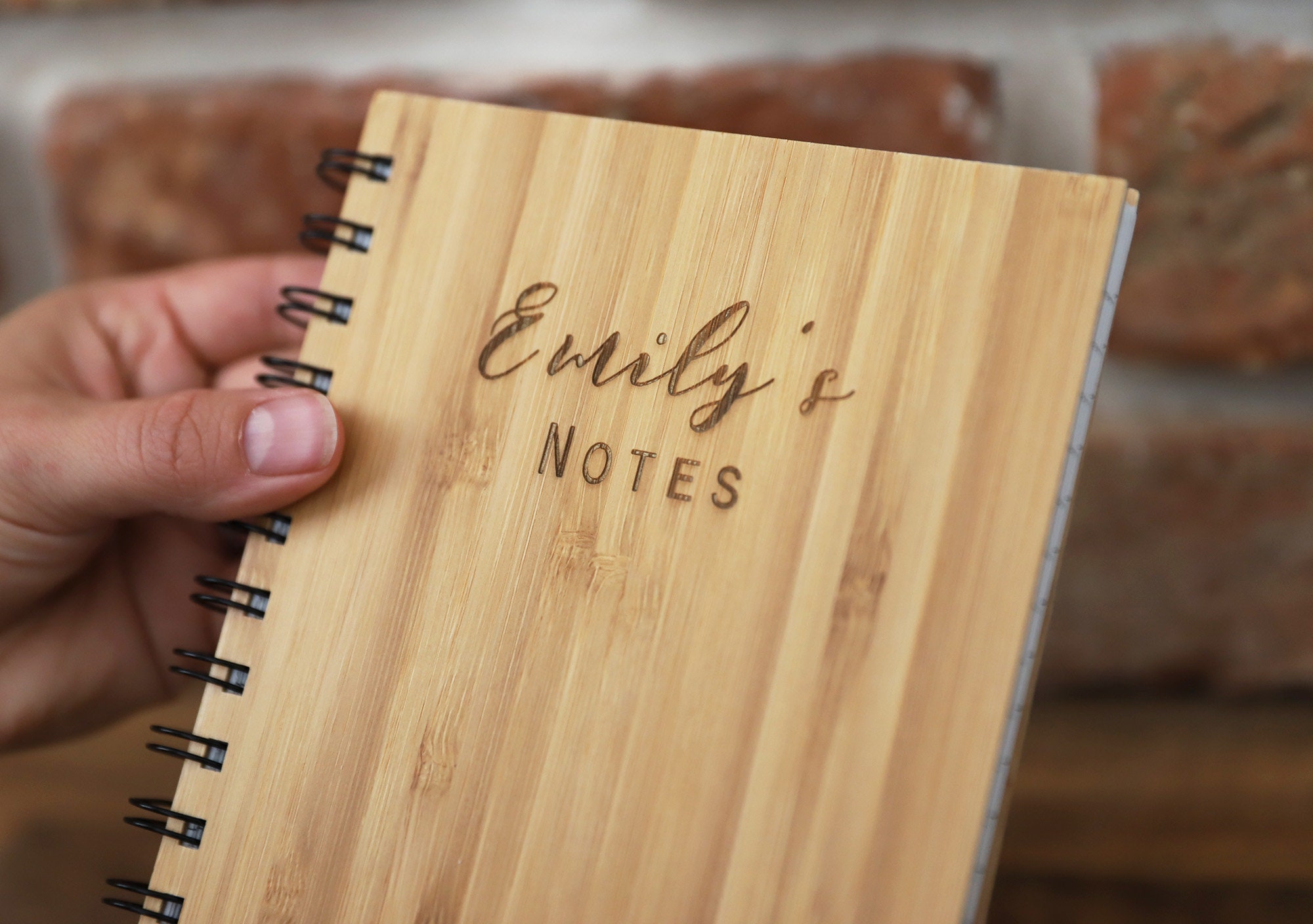 Wooden Notebook Personalised Bamboo Notebook Teacher Gift - Etsy UK
