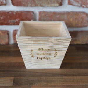 Personalised Plant Pot for Nanny/granny - Engraved Wooden 'if Nannies ...