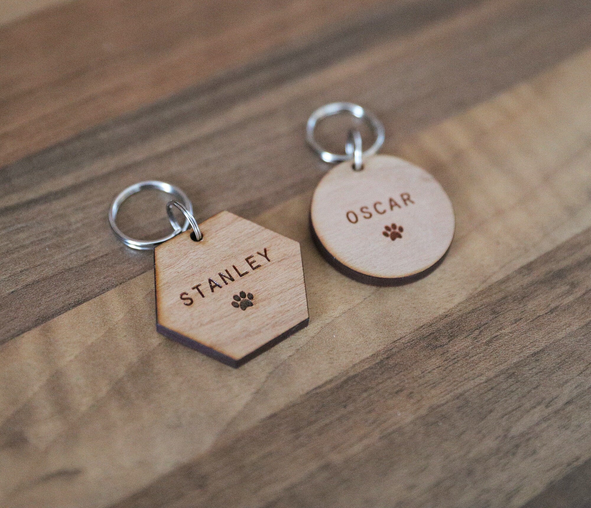 Personalised Dog Tag wooden Dog Tag dog ID Tag engraved Dog - Etsy