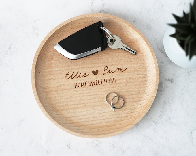 Handmade Wooden Coin Key Pen Jewellery Tray Trinket Bathroom Decoration ...