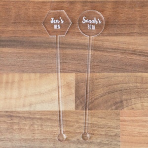 Personalised Drink Stirrer - Hen Do Drink Stirrer - Personalised ...