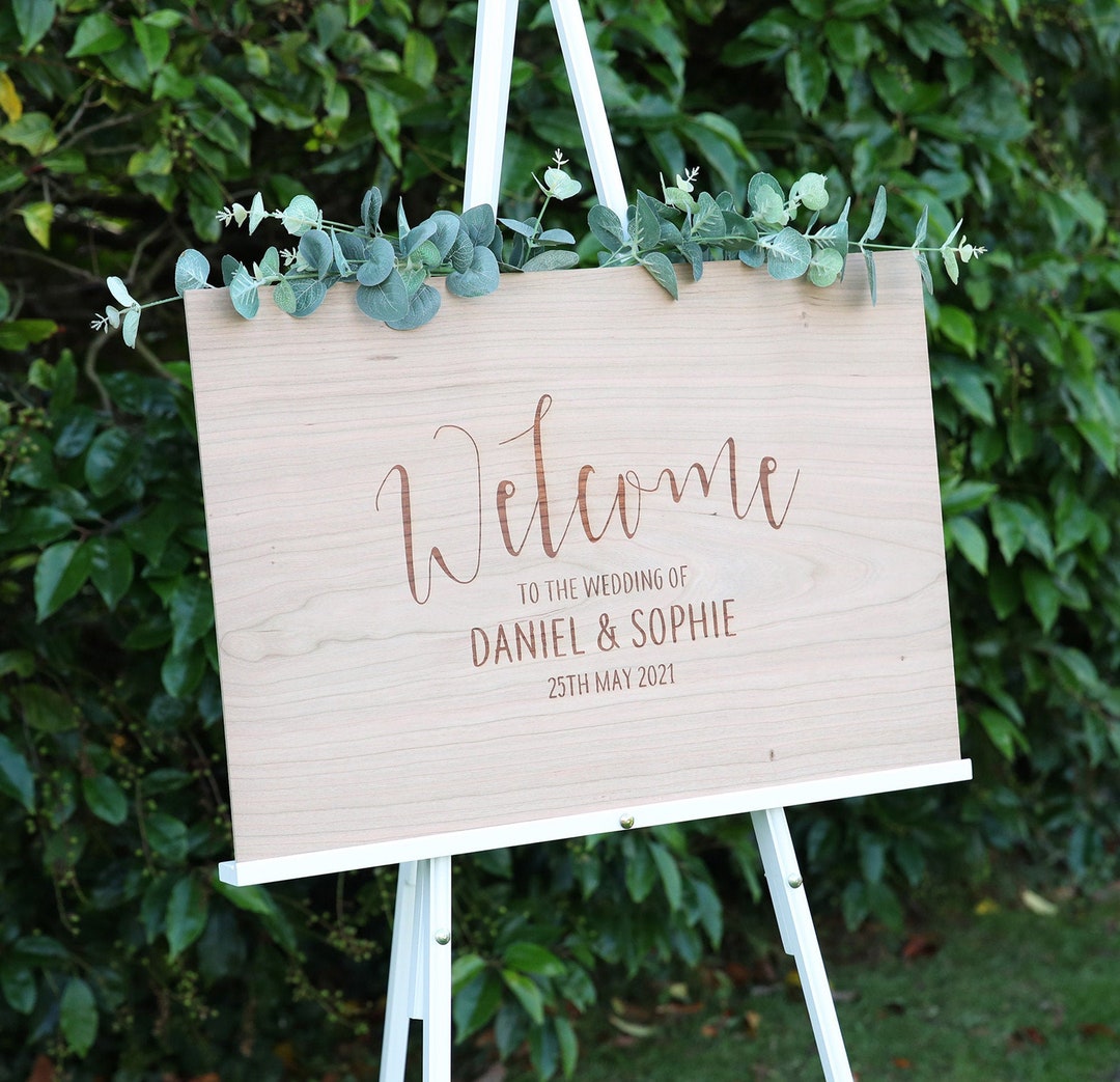 Wedding Welcome Sign Personalised Wedding Sign. Wooden Welcome Sign ...