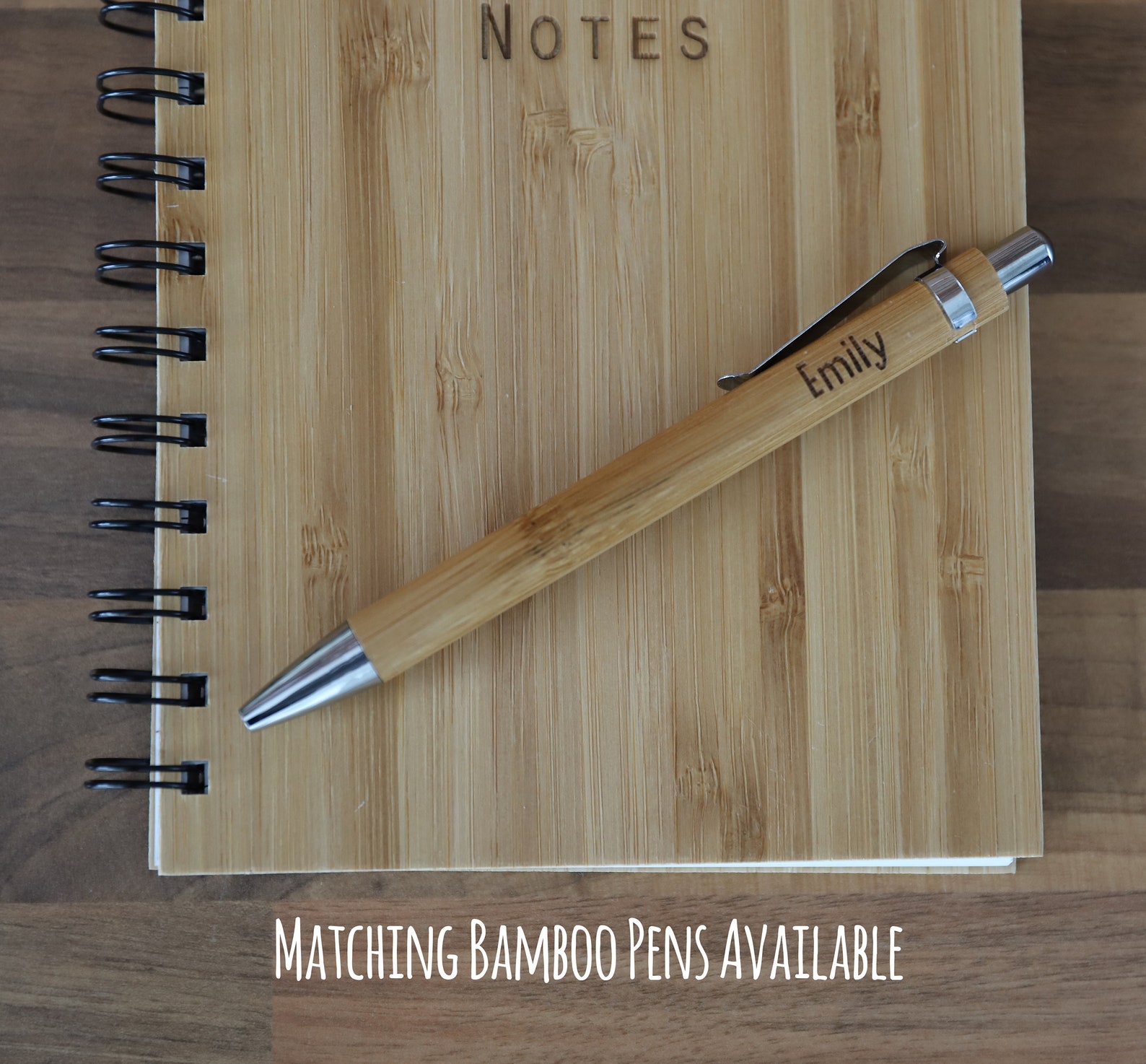 Wooden Notebook Personalised Bamboo Notebook Teacher Gift - Etsy UK