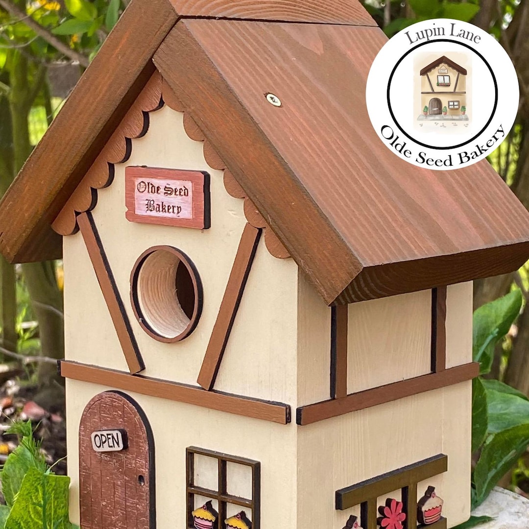 Birdhouse, the Bakery, Handmade Wood Birdbox, Character Bird House ...