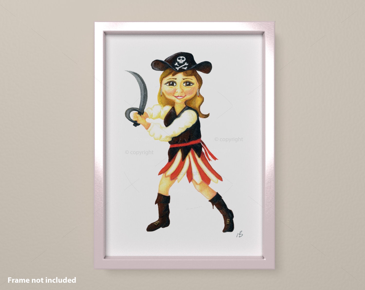 Cute Girl Pirate Cartoon