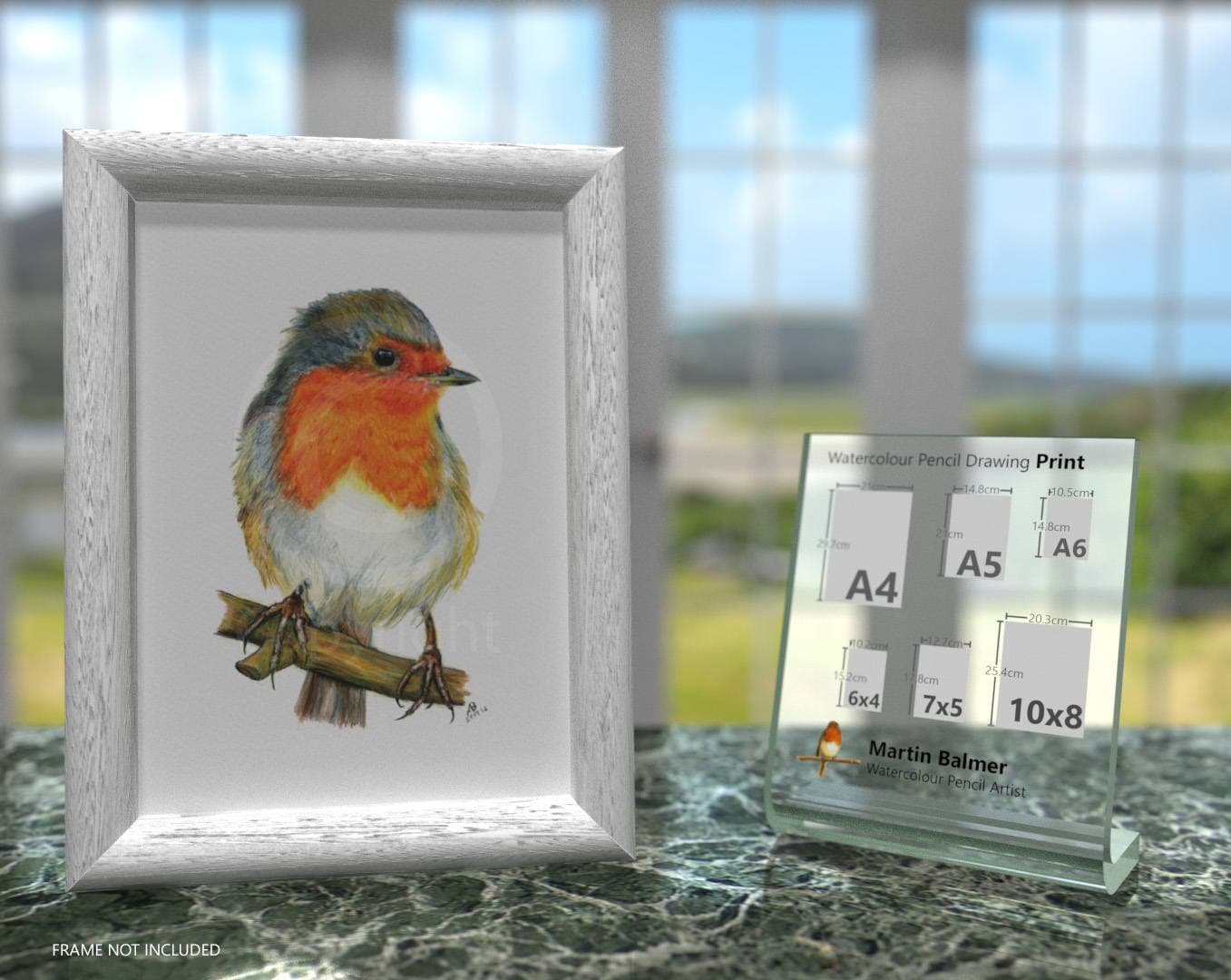 Robin Red Breast Art Print. From My British Garden Bird Watercolour ...