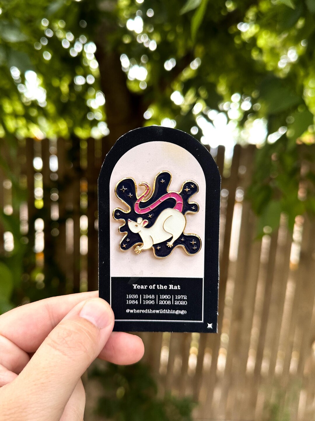 Year of the Rat Enamel Pin | Rat Art | Rat Pins | Enamel Pin Rat ...