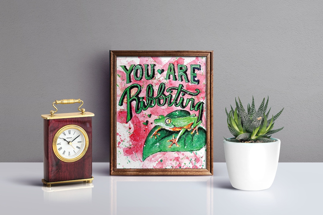 You Are Ribbiting Frog Valentine Print Frog Gifts for Women Cute Frog ...